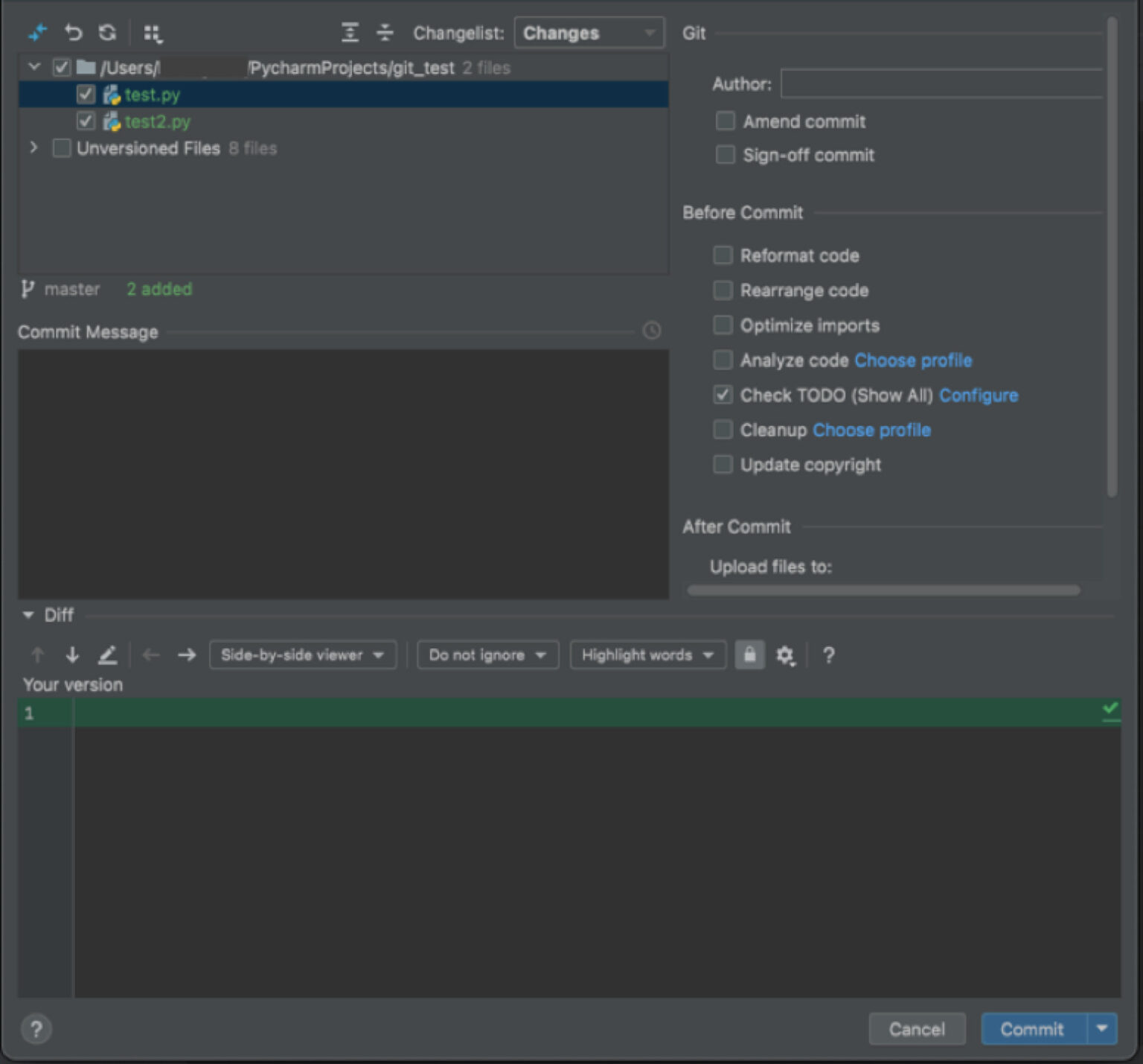PyCharm上での、Git 操作方法まとめ｜Zero-Cheese