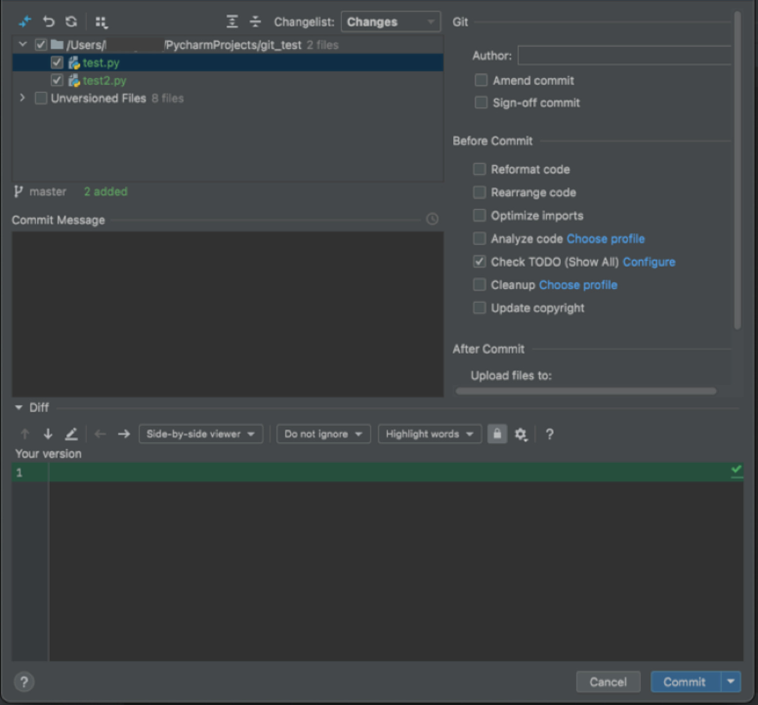 PyCharm上での、Git 操作方法まとめ｜Zero-Cheese